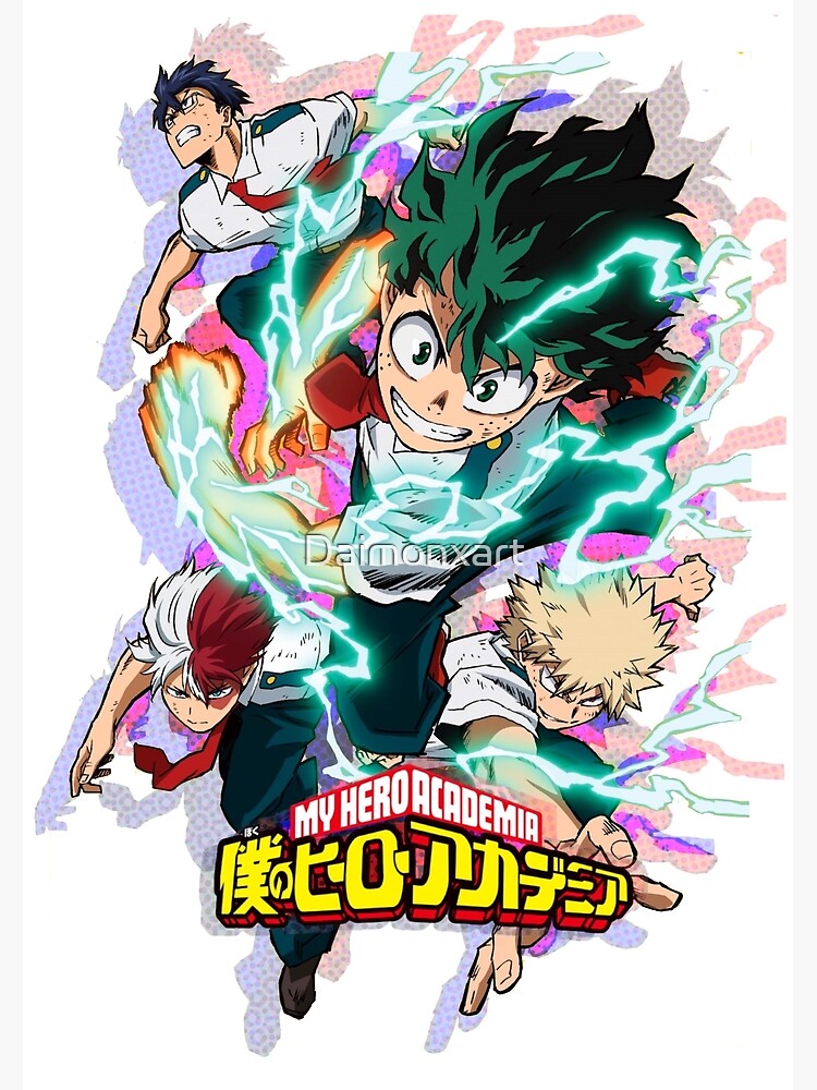 "My hero academia heroes, Todoroki, Bakugo, Deku, Iida" Art Print for ...