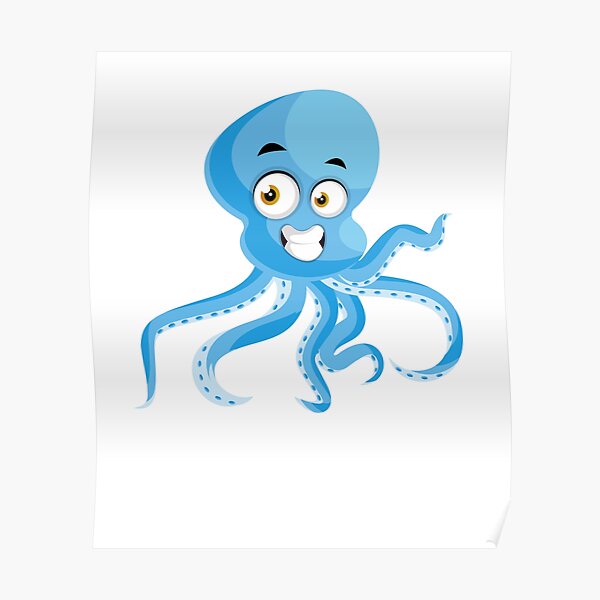 "Psychedelic Cyberpunk Octopus" Poster for Sale by ABDFRshipp | Redbubble