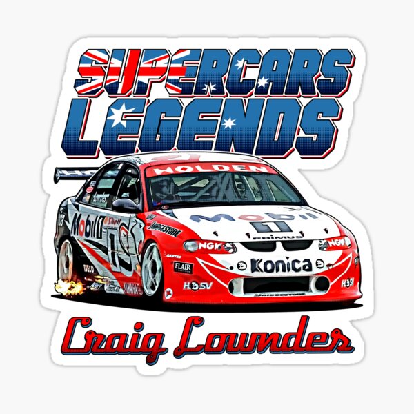 "V8 Supercars Legends Craig Lowndes Australia" Sticker for Sale by ...
