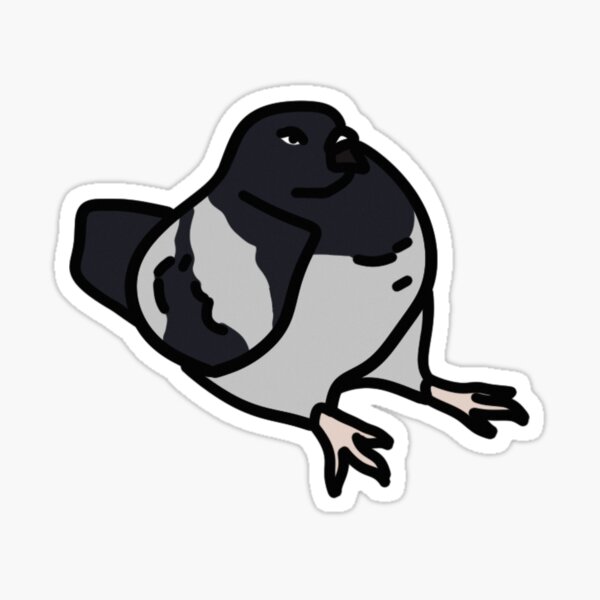 "Sitting pigeon " Sticker for Sale by CookiesMonsterA | Redbubble