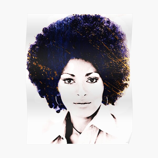 "Pam Grier Gold 5" Poster von TinaMancusi | Redbubble