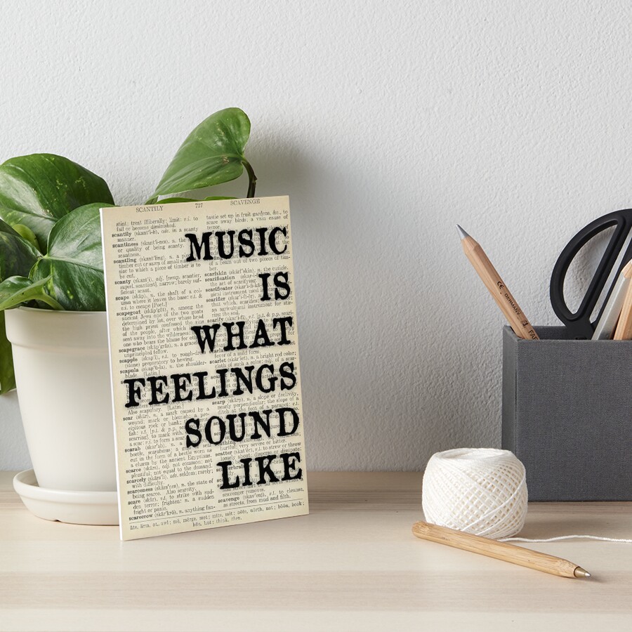 "Music Quote MUSIC IS WHAT FEELINGS SOUND LIKE" Poster for Sale by ...