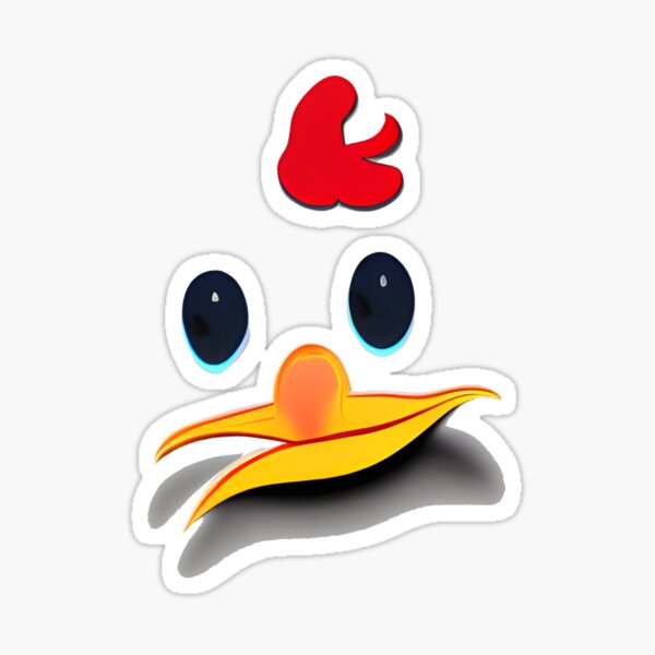 "Chicken Face" Sticker for Sale by The-Rosie-Nook | Redbubble