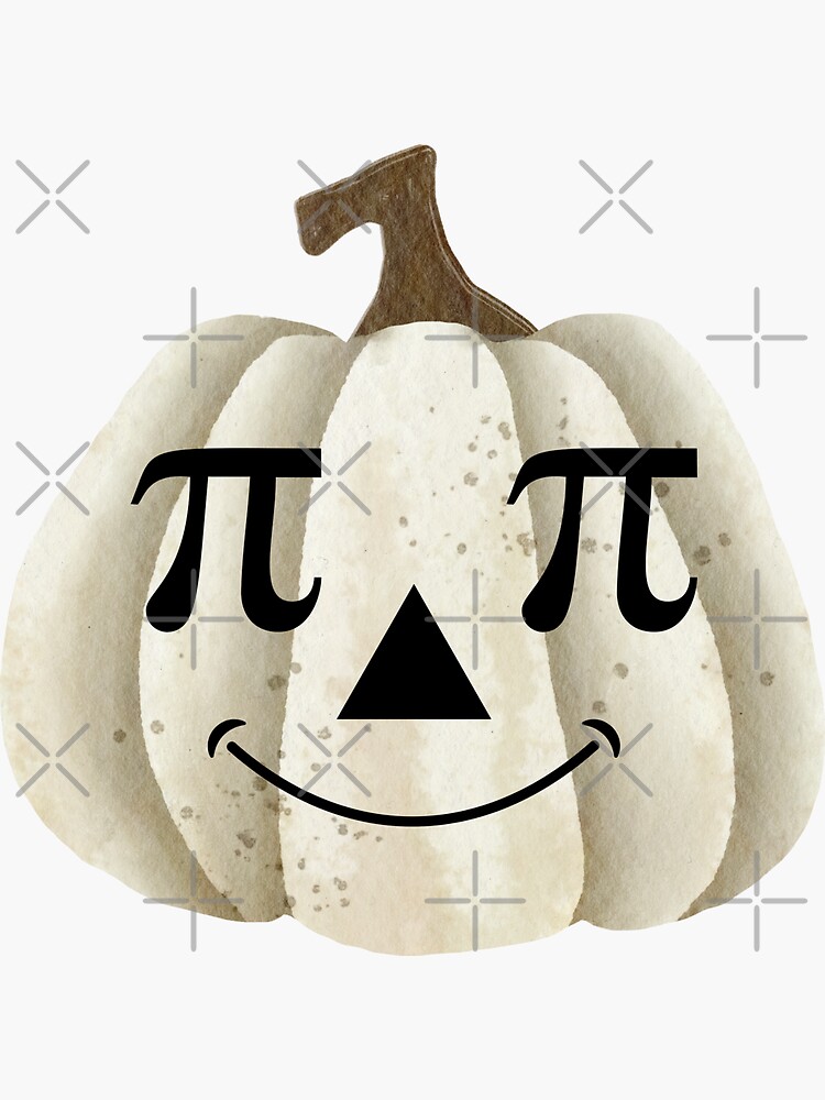 "Pumpkin Pi Pie Funny Math face laughing" Sticker for Sale by ...