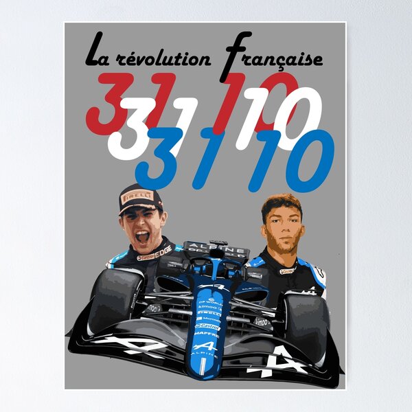 "Pierre Gasly and Esteban Ocon Alpine F1 Team 2023 Design" Poster for Sale by cjd1017 | Redbubble