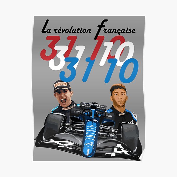 "Pierre Gasly and Esteban Ocon Alpine F1 Team 2023 Design" Poster for ...