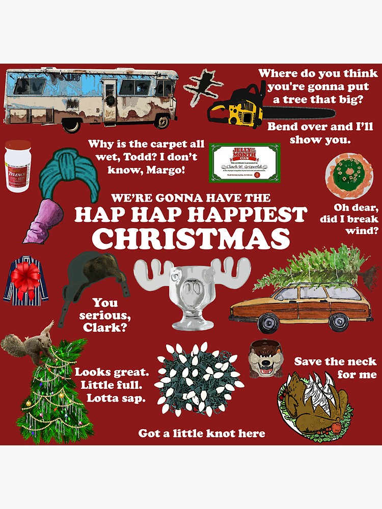 "Hap Hap Happiest Griswold Family Christmas Vacation" Sticker for Sale ...