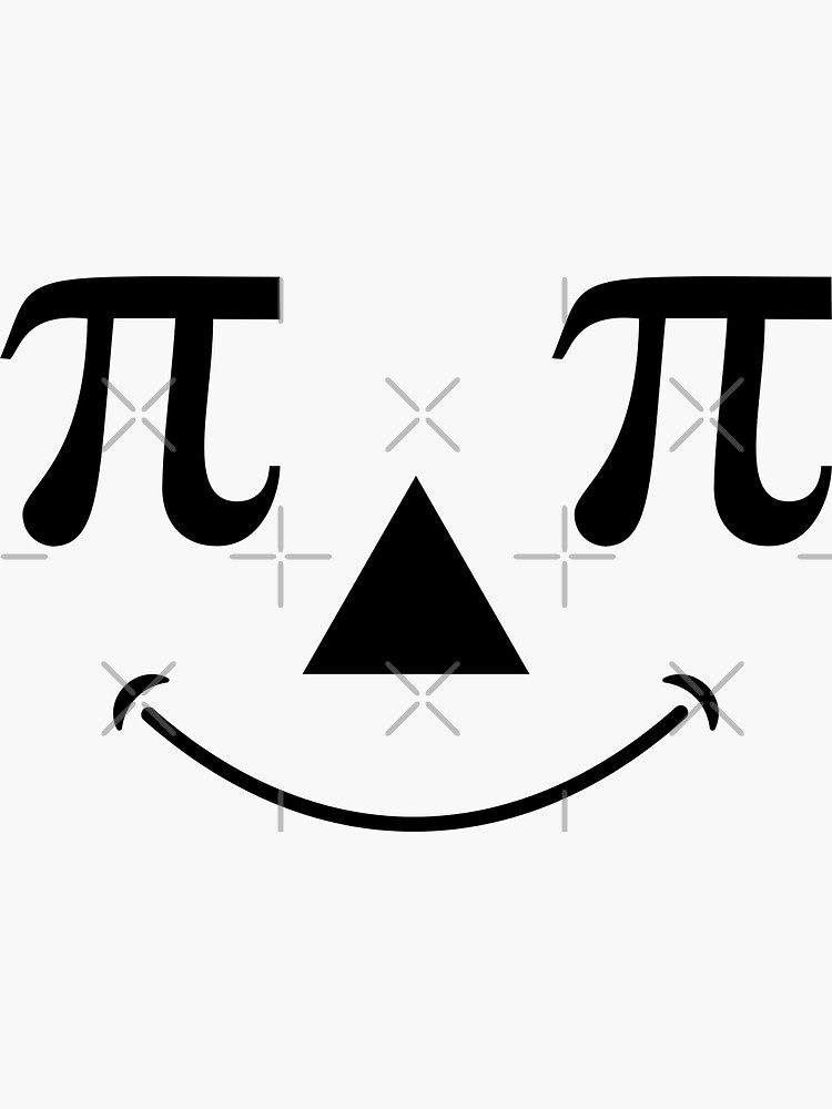 "Pi face laughing Pie Funny Math plain" Sticker for Sale by ...