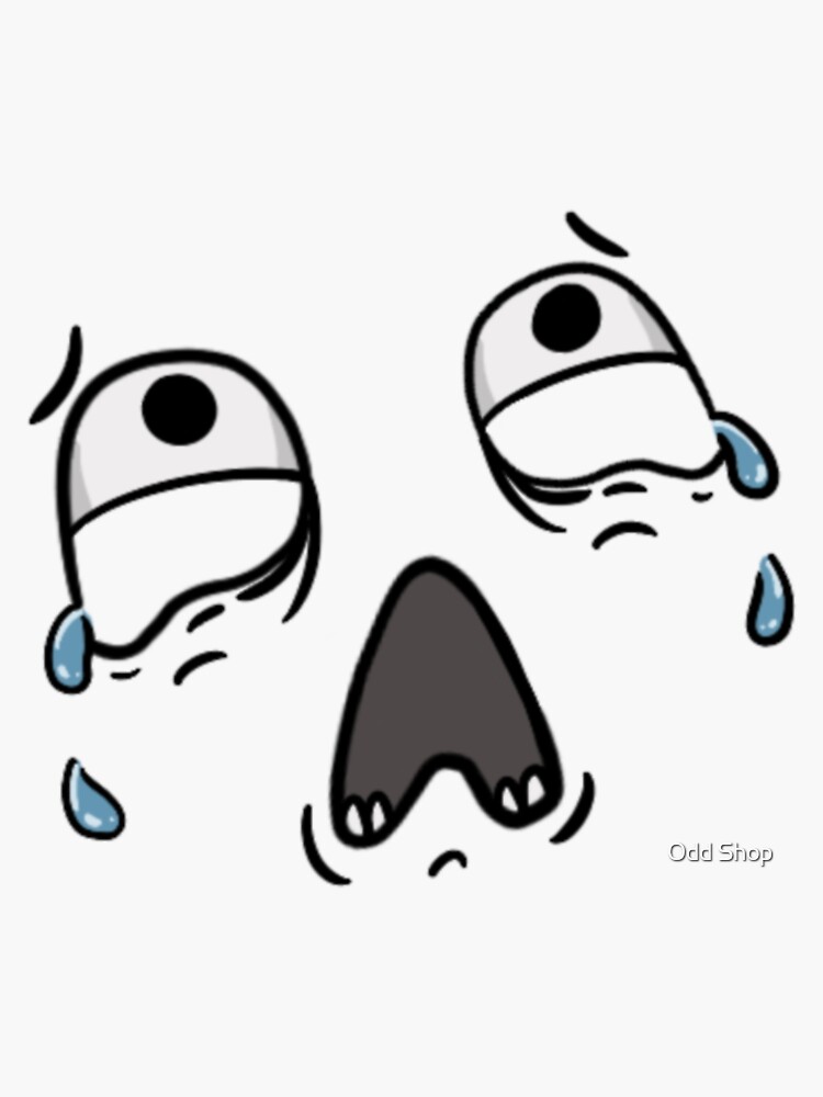 "Crying Face" Sticker for Sale by OddShopStore | Redbubble