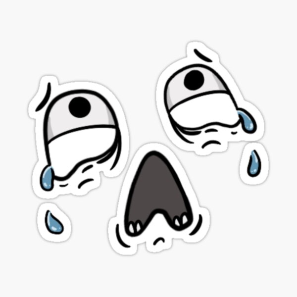 "Crying Face" Sticker for Sale by OddShopStore | Redbubble