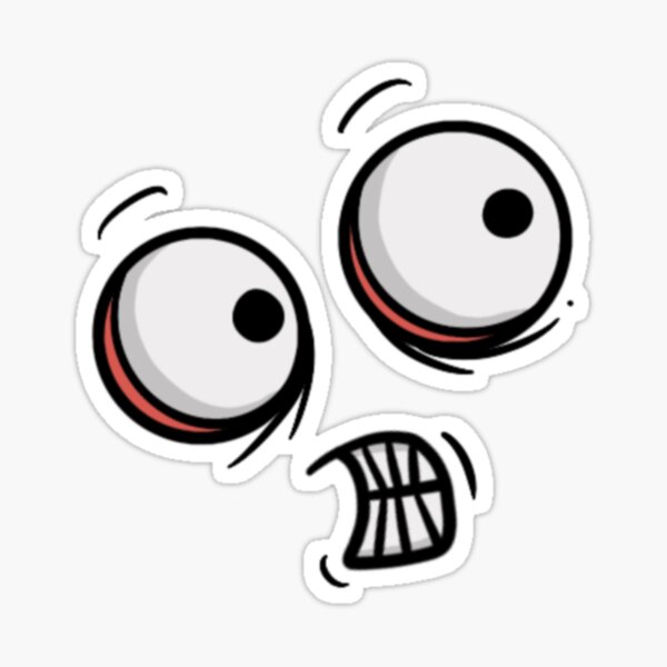 "Worried Face" Sticker for Sale by OddShopStore | Redbubble