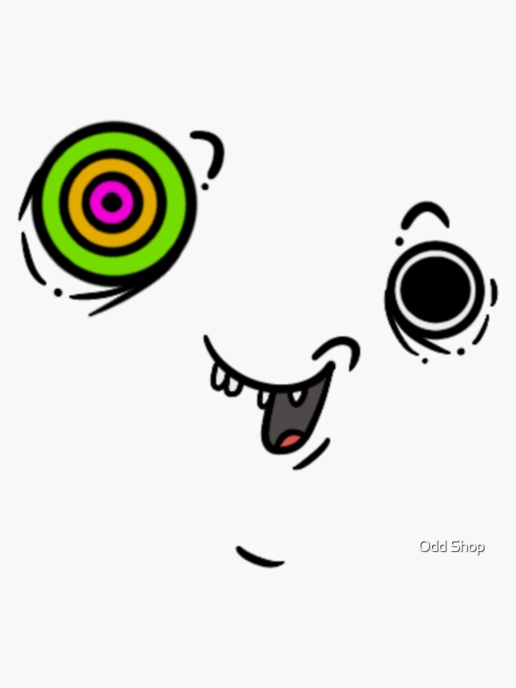 "Wacky Face" Sticker for Sale by OddShopStore | Redbubble