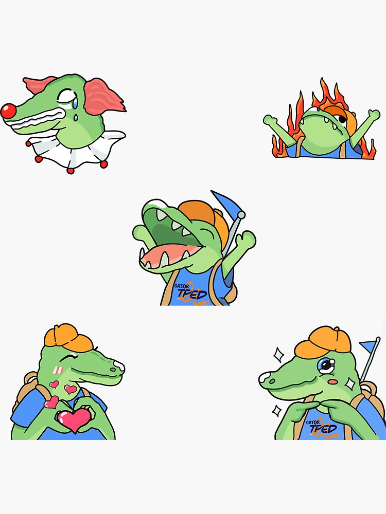 "Gator TPED Emotes" Sticker for Sale by gatortped | Redbubble