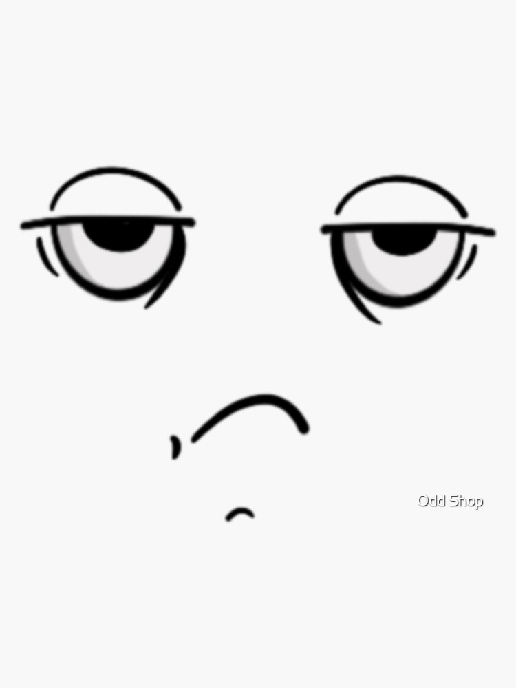 "Unimpressed Face" Sticker for Sale by OddShopStore | Redbubble