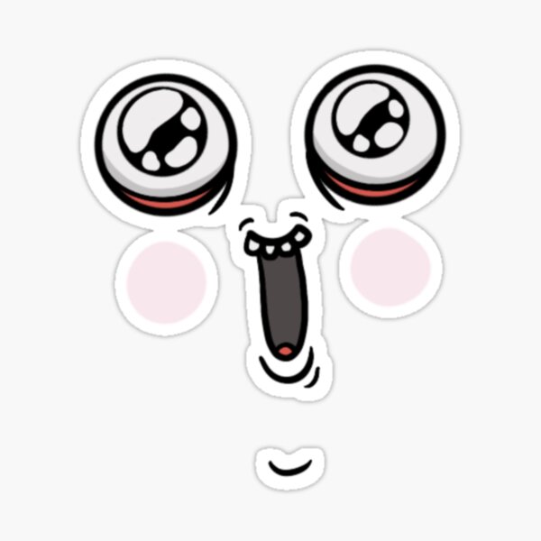 "Excited Face" Sticker for Sale by OddShopStore | Redbubble