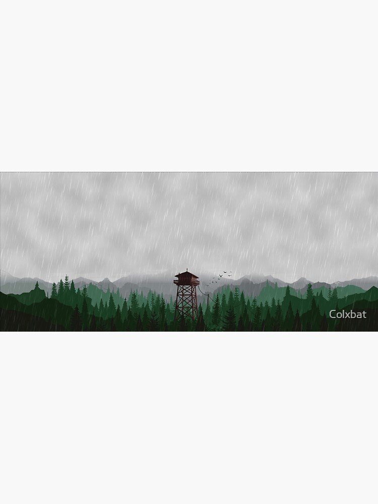 "Firewatch Rainy Day Art Design - 5k" Sticker for Sale by Colxbat ...