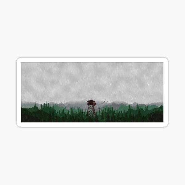 "Firewatch Rainy Day Art Design - 5k" Sticker for Sale by Colxbat ...