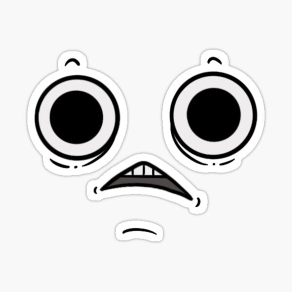 "Concerned Face" Sticker for Sale by OddShopStore | Redbubble