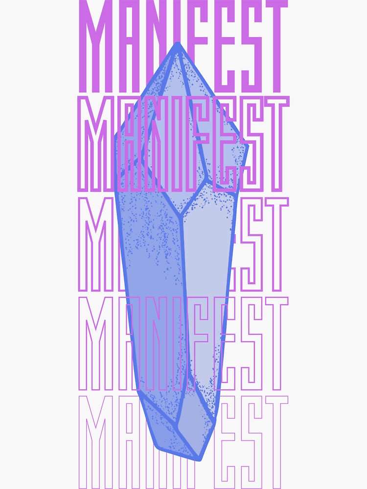 "Manifest Purple and Mint Green" Sticker for Sale by darikka16 | Redbubble