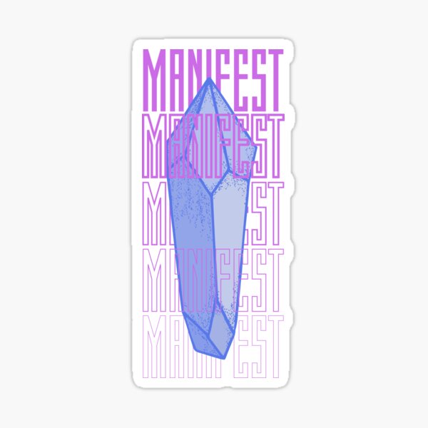"Manifest Purple and Mint Green" Sticker for Sale by darikka16 | Redbubble