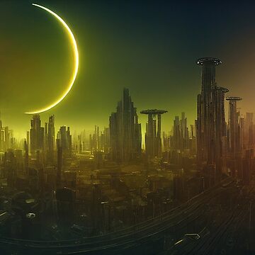"sci fi concept art - alien city concept art" Poster for Sale by ...