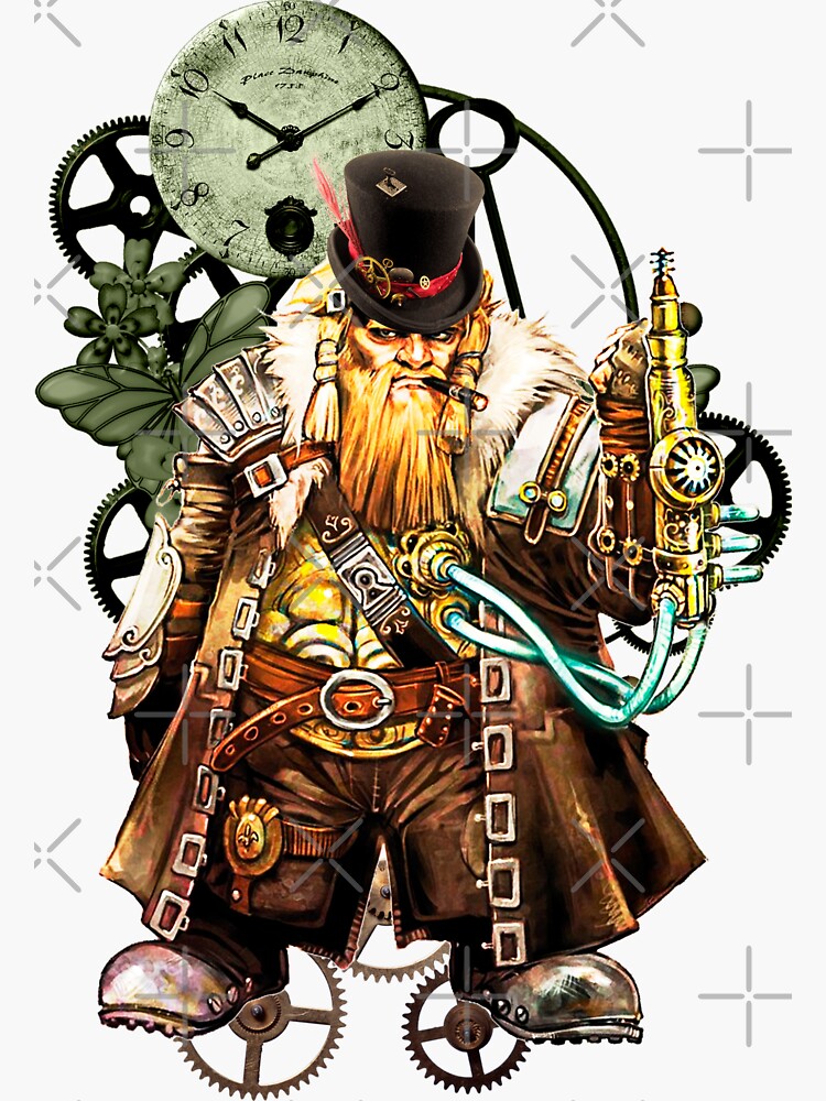 "Steampunk Dwarf" Sticker for Sale by Gothic Fantasy | Redbubble