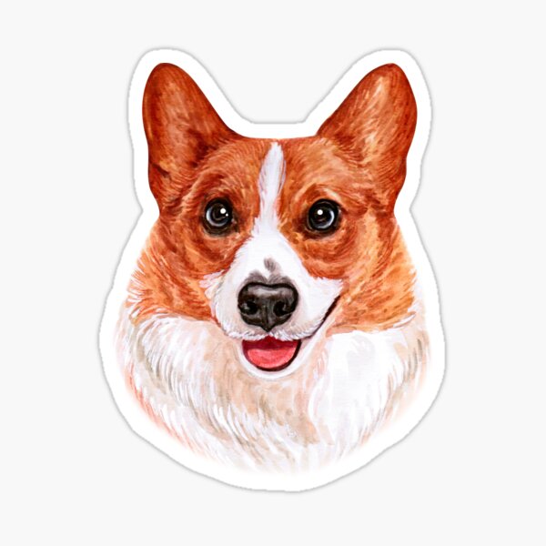 "Corgi - Dog Sticker" Sticker for Sale by sanahuynh | Redbubble