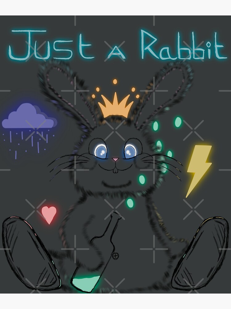 "glowing rabbit" Sticker for Sale by T-Lieuns | Redbubble