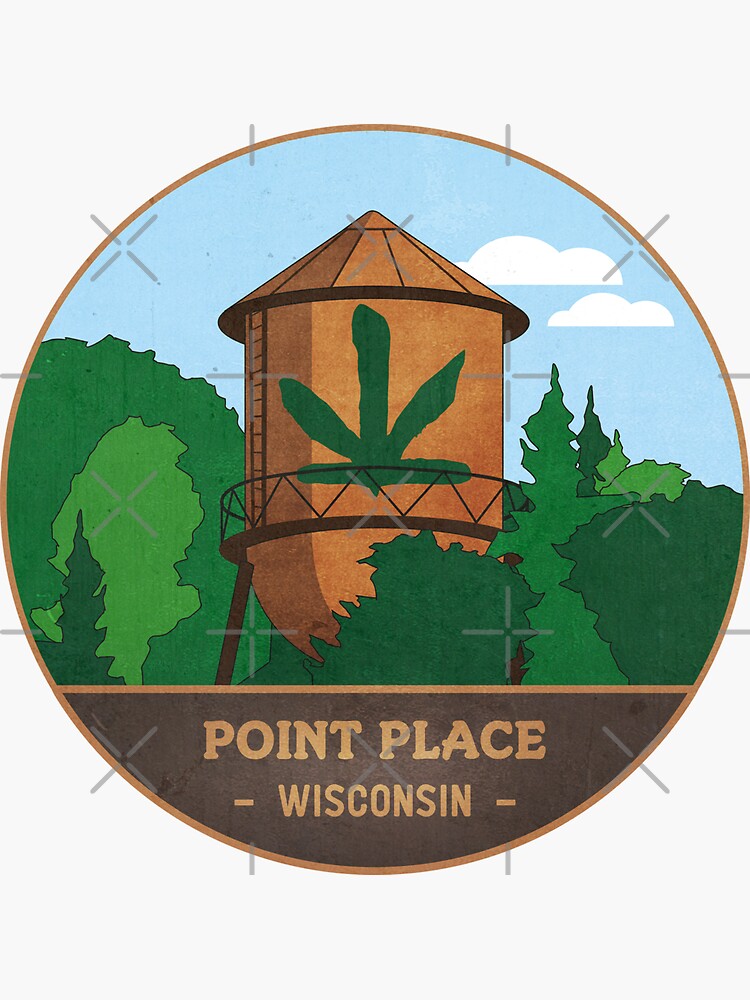 "Point Place Water Tower" Sticker by mctees | Redbubble