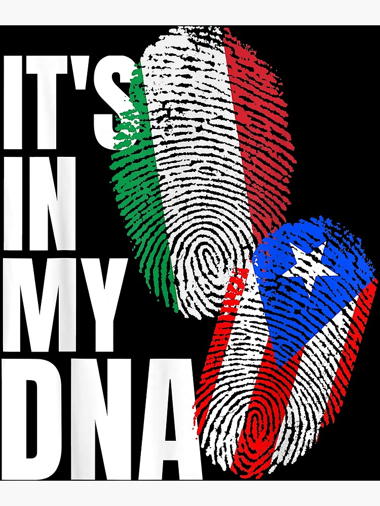 "Italian and puerto rican dna mix flag heritage" Poster for Sale by ...