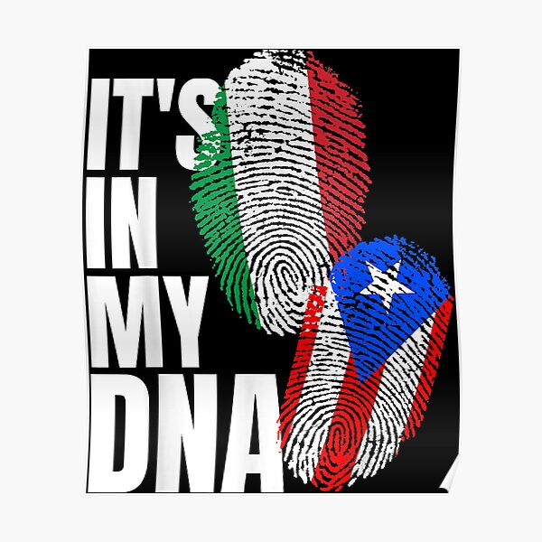 "Italian and puerto rican dna mix flag heritage" Poster for Sale by ...