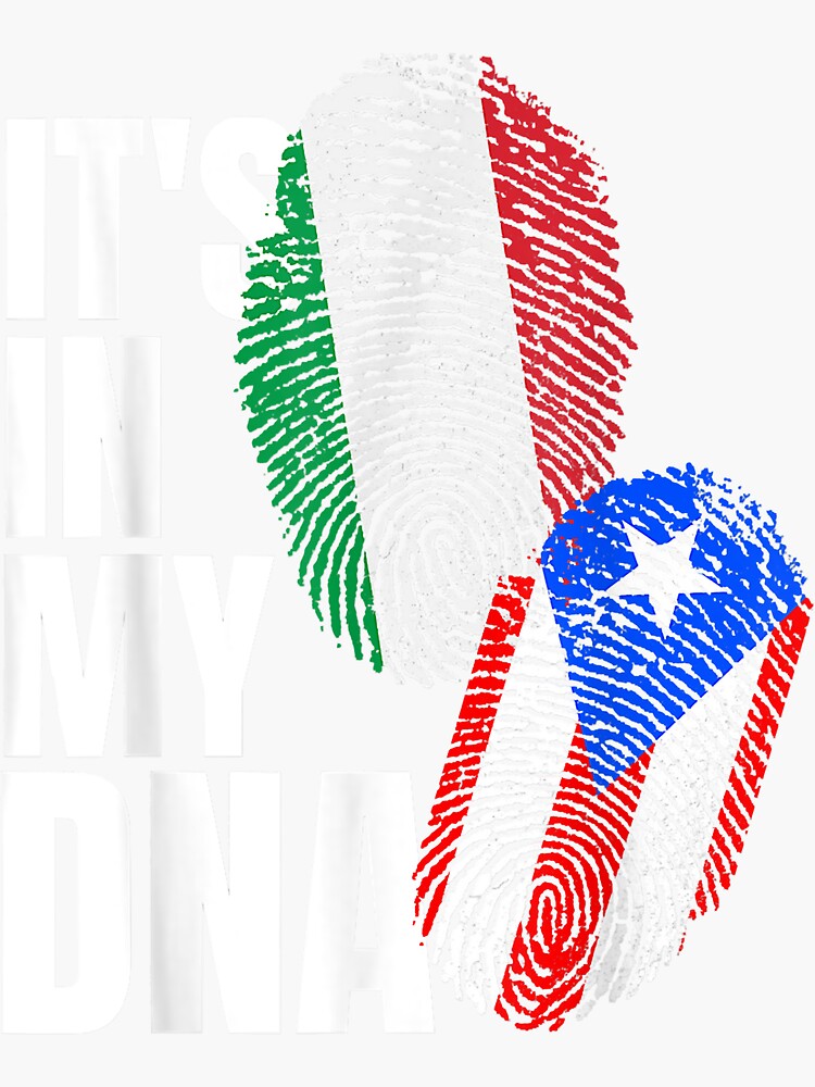 "Italian and puerto rican dna mix flag heritage" Sticker for Sale by ...