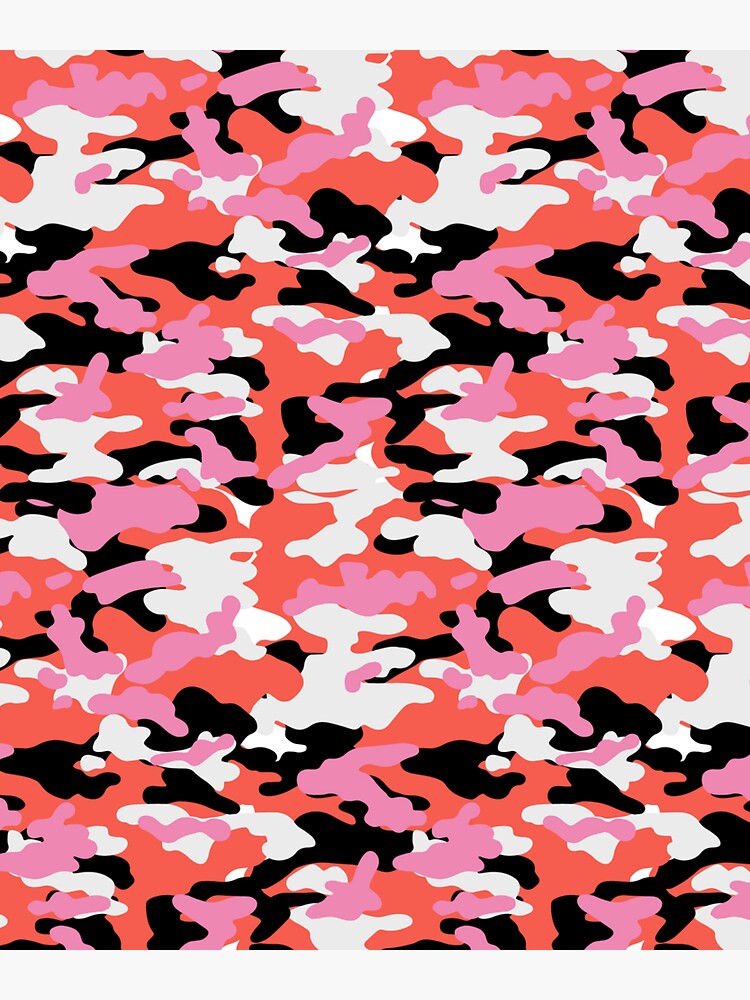 "Hand drawn pink and black camouflage " Sticker for Sale by Be-Cool-Art ...