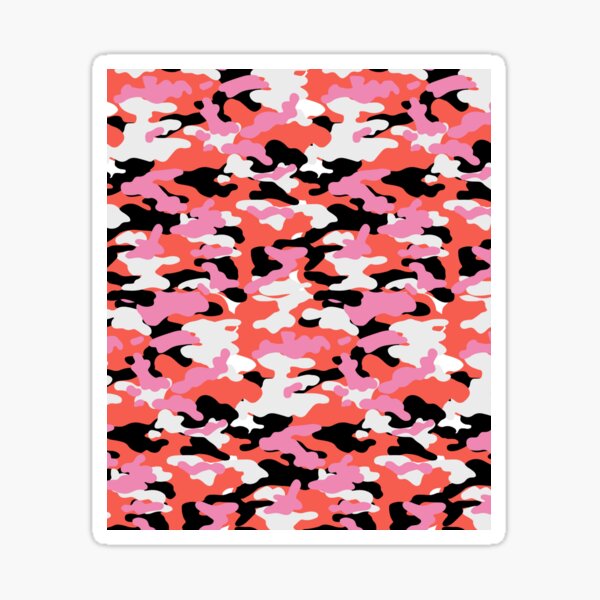 "Hand drawn pink and black camouflage " Sticker for Sale by Be-Cool-Art ...