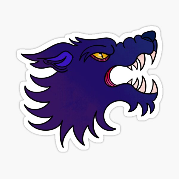 "Angry Wolf" Sticker for Sale by a-damn-wizard | Redbubble