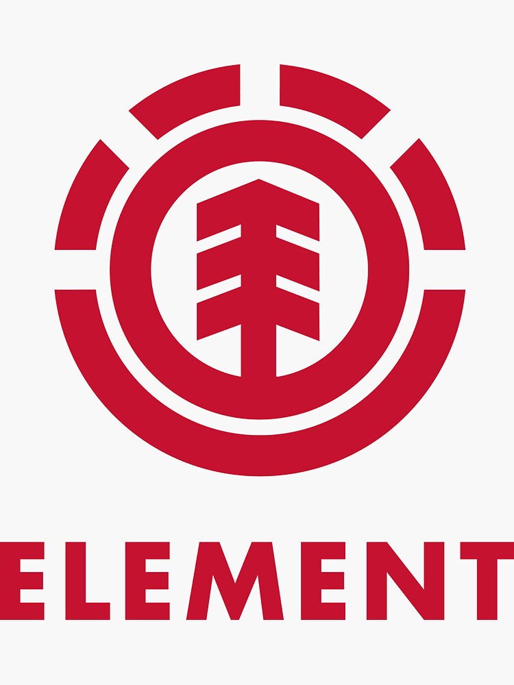 "classic element skateboard red logo" Sticker for Sale by ...