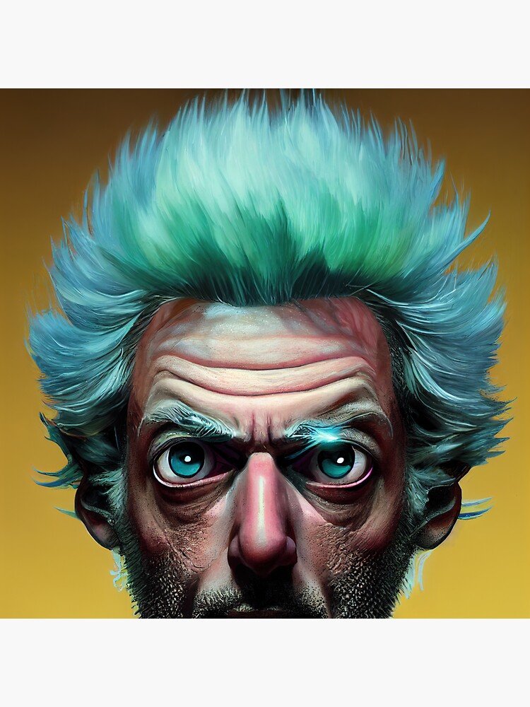 "Realism Rick Sanchez - Rick And Morty" Sticker for Sale by ArtBySpooky ...
