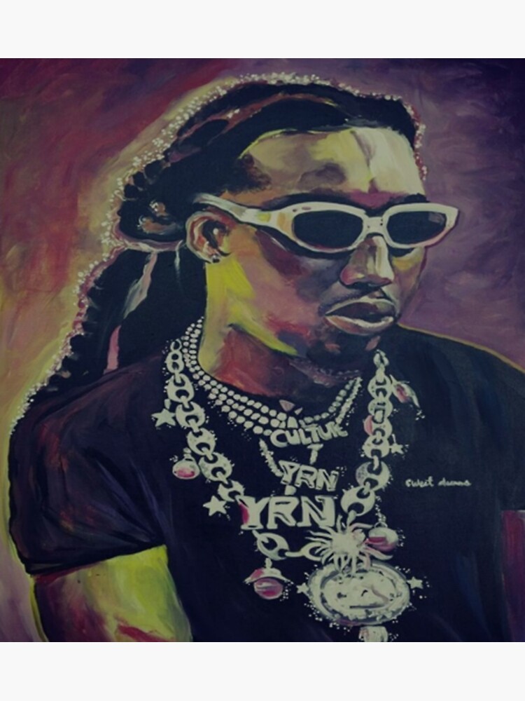 "Takeoff Migos Rapper Tribute" Sticker for Sale by CRYSTANOLLEY | Redbubble