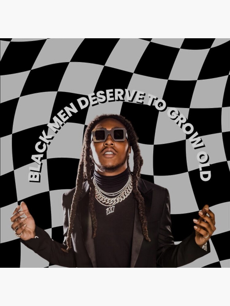 "Takeoff Migos Rapper Tribute" Sticker for Sale by CRYSTANOLLEY | Redbubble