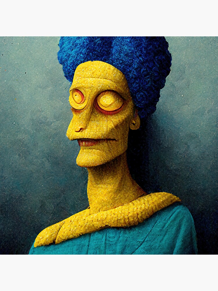"Nightmare Marge Simpson" Sticker for Sale by ArtBySpooky | Redbubble