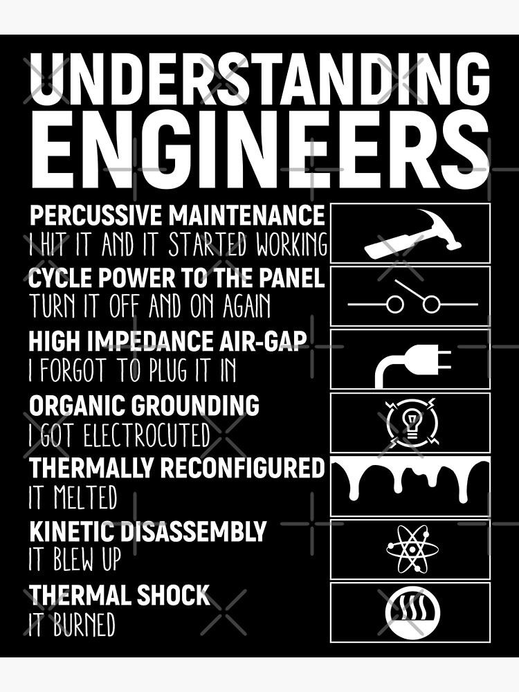 "Understanding Engineers" Poster for Sale by lois7eunice | Redbubble