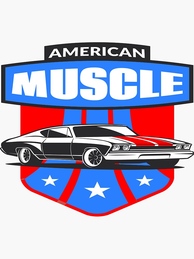 "Muscle Car" Sticker by fschueler | Redbubble