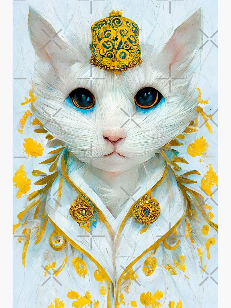 "White mysterious queen cat" Poster for Sale by GorinART | Redbubble
