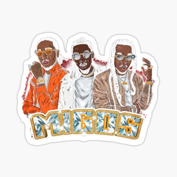 "Takeoff Migos Rapper Tribute" Sticker for Sale by CRYSTANOLLEY | Redbubble