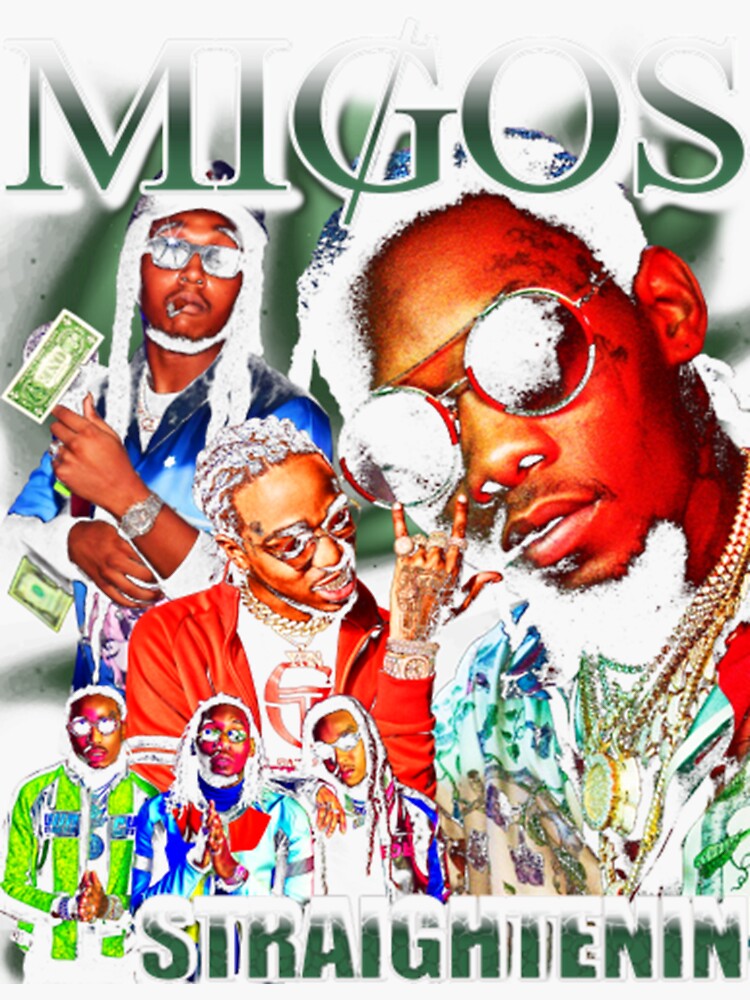 "Takeoff Migos Rapper Tribute" Sticker for Sale by CRYSTANOLLEY | Redbubble