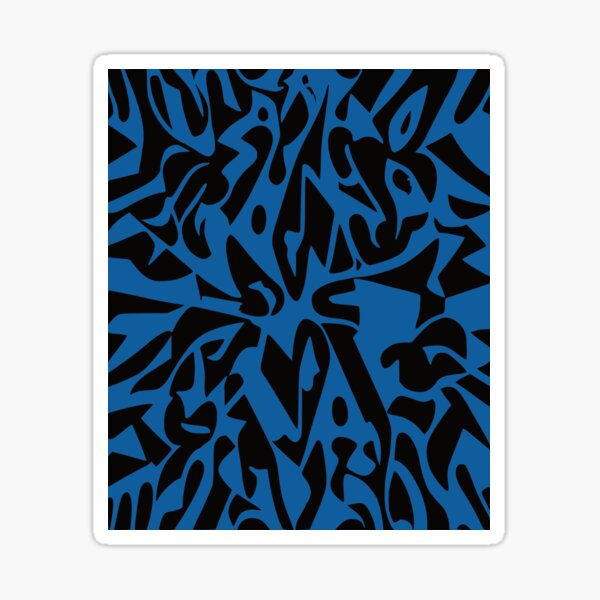 "Tiger, Tiger Geometric Design In Blue" Sticker for Sale by I-Desire ...