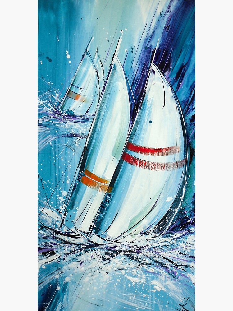 "Sailing Club - Yacht Race" Sticker for Sale by Artbyirina | Redbubble
