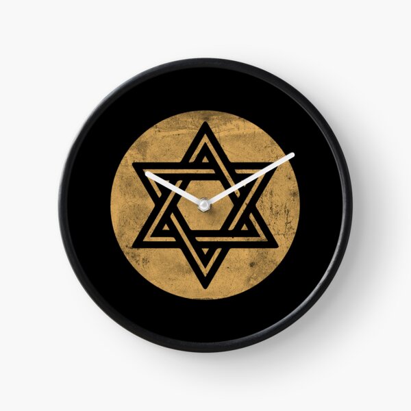 Reloj «Estrella de David en círculo dorado, judaísmo, judío y símbolo ...