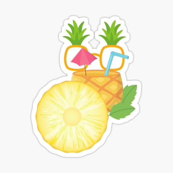 "Anatomy Of A Pineapple" Sticker for Sale by CCityMarcket | Redbubble