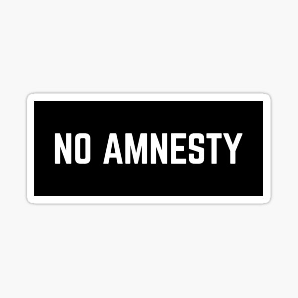 "No Amnesty We Need Accountability" Sticker for Sale by Heartworx ...